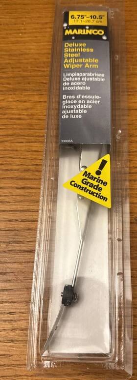 MARINCO 33006A Wiper Arm Deluxe Steel Single Boat